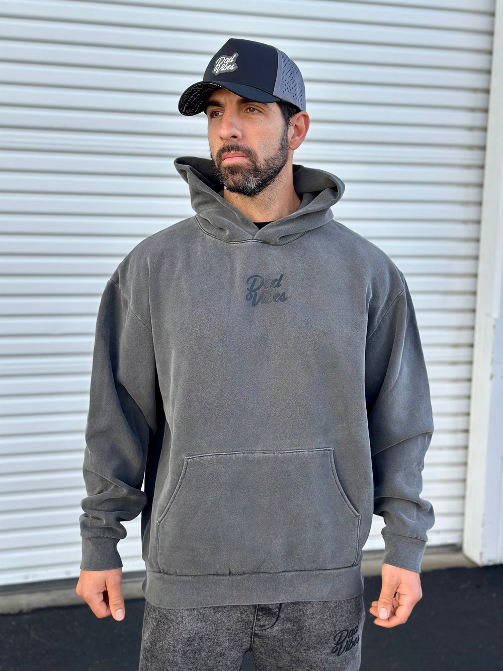 DadVibes Script Heavyweight Pull Over Hoodie