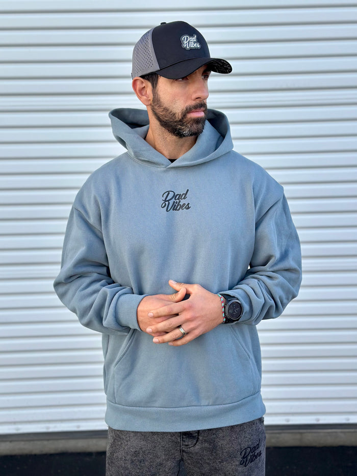 DadVibes Script Heavyweight Pull Over Hoodie